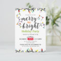Colorful Merry and Bright Holiday Party Invitation | Zazzle