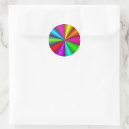 Colorful Metallic Color Wheel Sticker | Zazzle