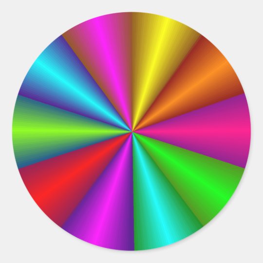 Colorful Metallic Color Wheel Sticker | Zazzle.com