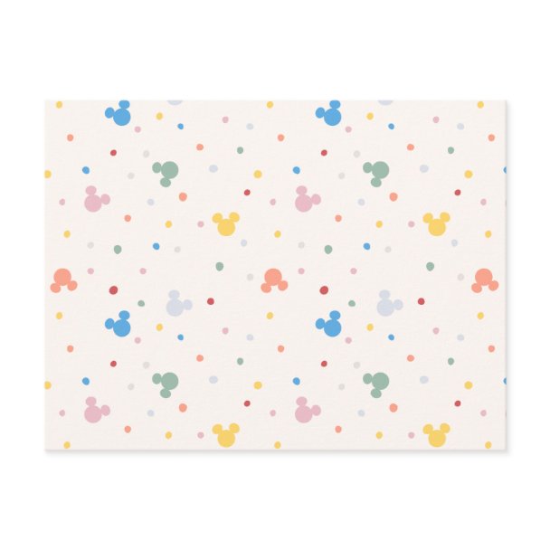Colorful Mickey Mouse Icon and Dot Toss Pattern Fabric | Zazzle