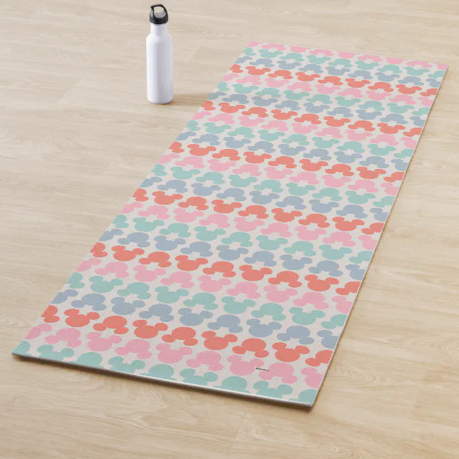 Colorful Mickey Mouse Logo Repeating Pattern Yoga Mat | Zazzle