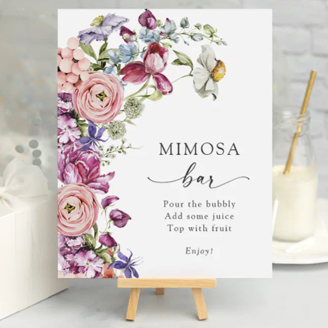 Colorful Mimosa Bar Poster | Zazzle