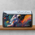 Colorful Modern Astronaut Space Personalized Name Bluetooth Speaker ...