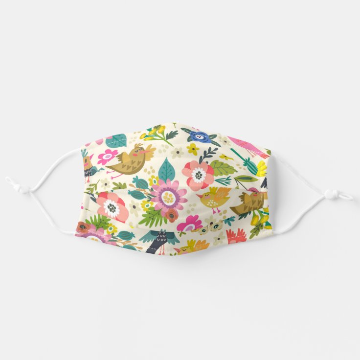 Colorful Modern Face Mask, Woman Adult Cloth Face Mask | Zazzle