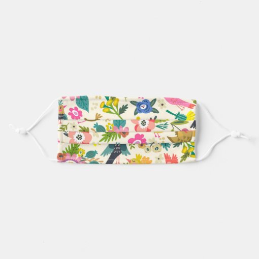 Colorful Modern Face Mask, Woman Adult Cloth Face Mask | Zazzle