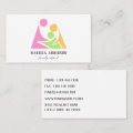 Colorful Modern Family Support Logo Simple Business Card | Zazzle