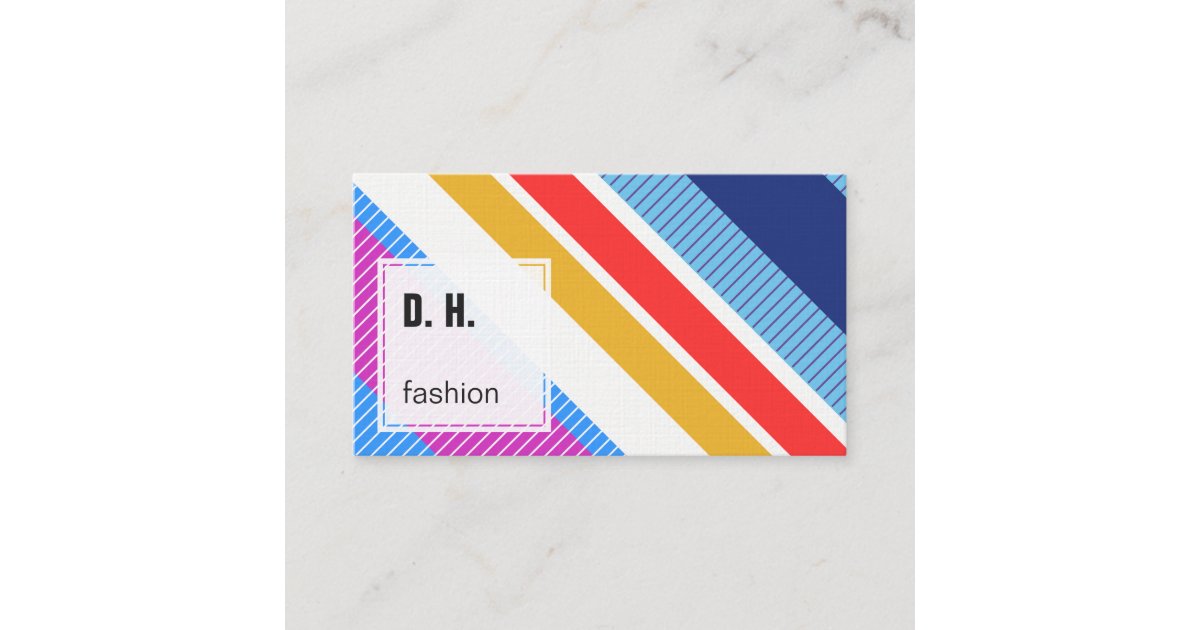 Colorful Modern Geometric Design Business Card | Zazzle
