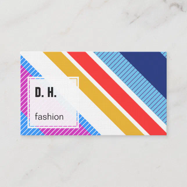 Colorful Modern Geometric Design Business Card | Zazzle