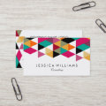 Colorful Modern Geometric Design Business Card | Zazzle