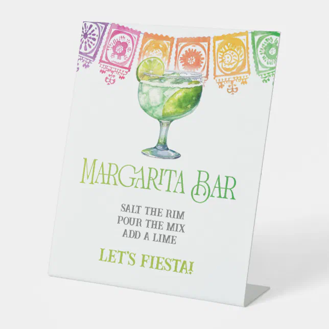 Colorful Modern Margarita Bar Sign | Zazzle