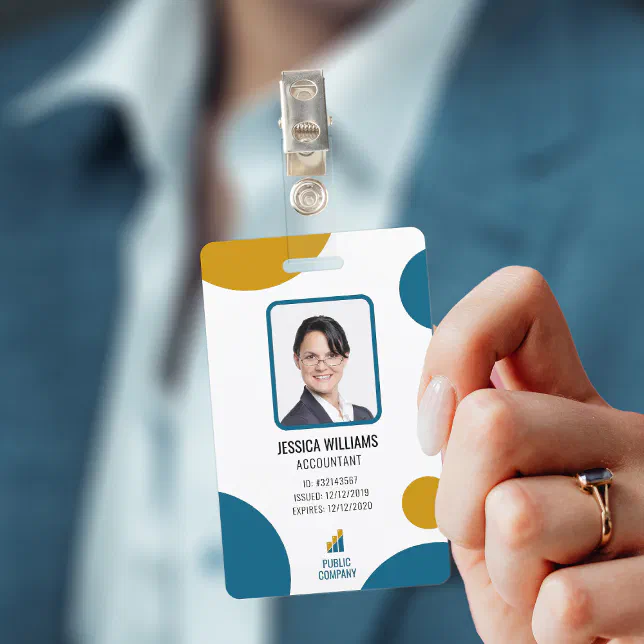Colorful Modern Photo Employee Staff ID Badge | Zazzle Colorful Modern Photo Employee Staff ID Badge | Zazzle