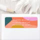 Colorful Modern Retro Return Address Label | Zazzle