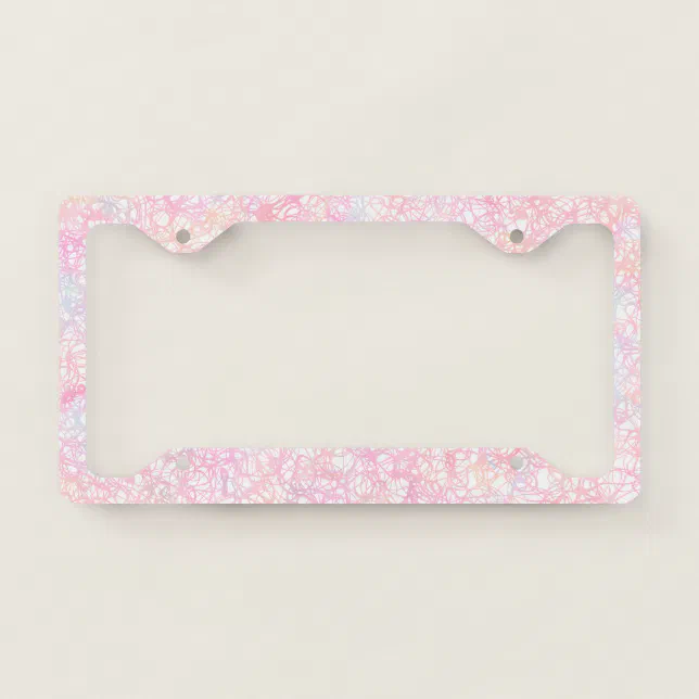 Colorful Modern Strings - Pearl Pastel License Plate Frame | Zazzle