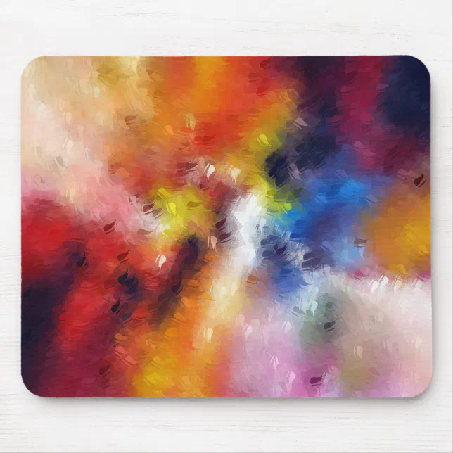 Colorful Modern Template Abstract Art Elegant Mouse Pad | Zazzle