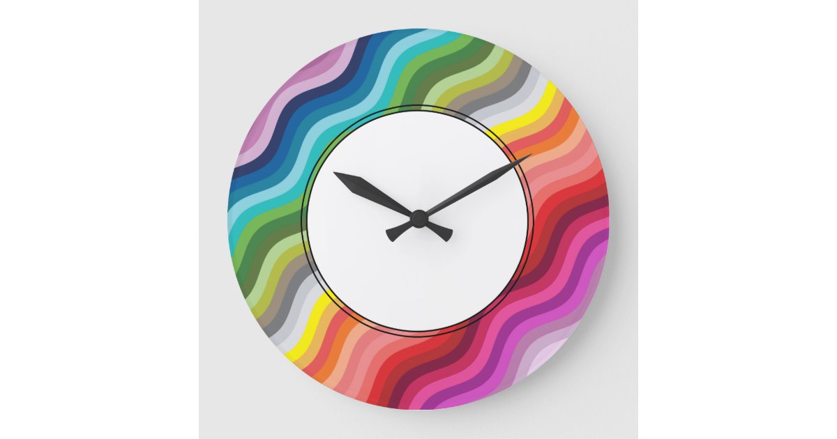 Colorful Modern Wall Clocks | Zazzle