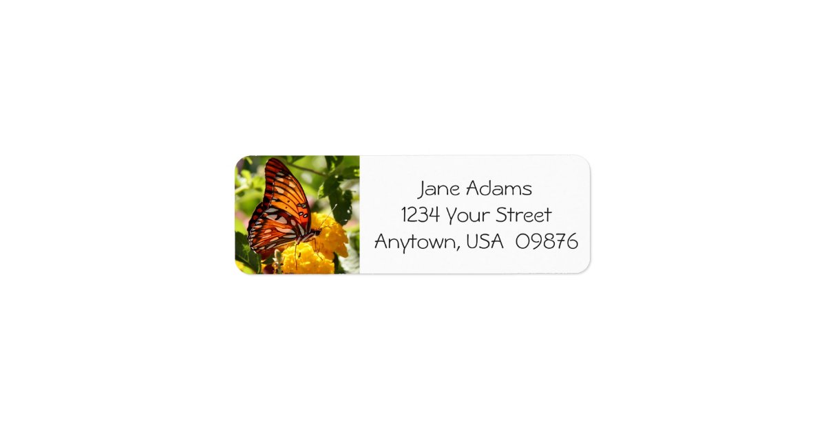 Colorful Monarch Butterfly, Personalized Label | Zazzle