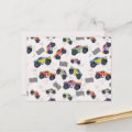 Colorful Monster Trucks Racing Kids Pattern Holiday Postcard | Zazzle