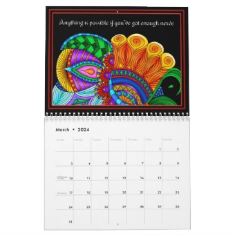 Colorful Motivations Positive Thought Calendar | Zazzle