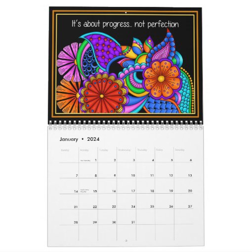 Colorful Motivations Positive Thought Calendar | Zazzle