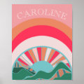 Colorful Mountain Landscape Sunset Girls Poster | Zazzle