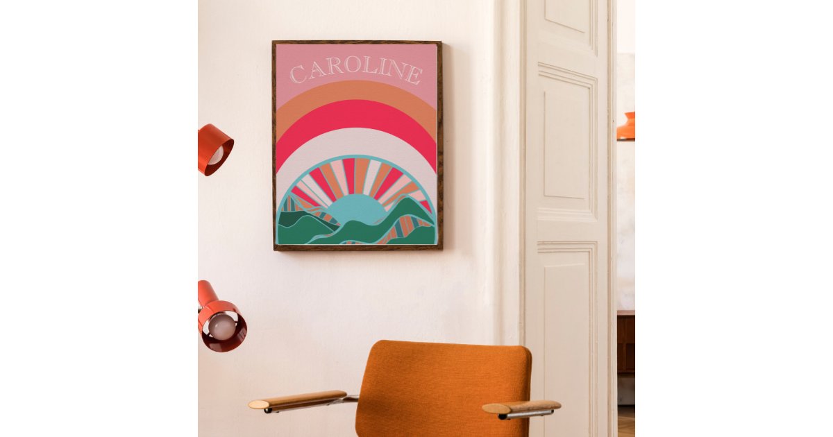 Colorful Mountain Landscape Sunset Girls Poster | Zazzle