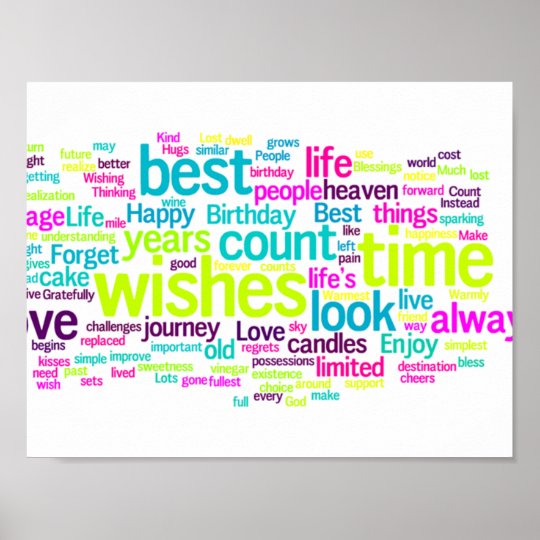 Colorful Multiple Language Word Cloud Poster | Zazzle.com