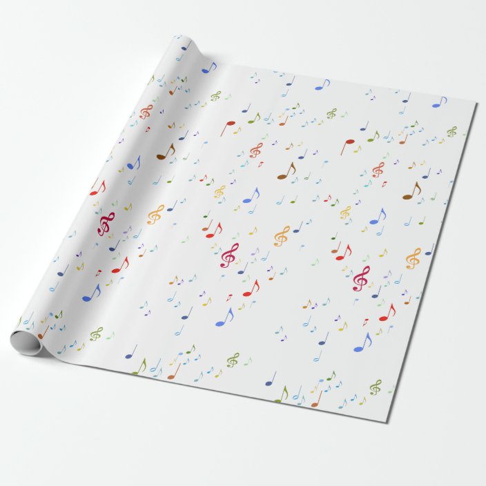colorful musical notes wrapping paper | Zazzle.com