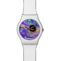 Classic American Flag Custom Name Wristwatch | Zazzle