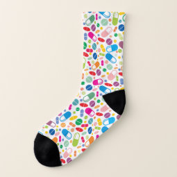 Colorful Neon Drug Pattern Socks | Zazzle