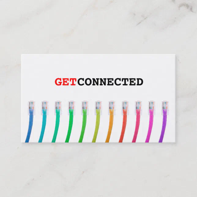 Colorful Network Cables Business Card | Zazzle