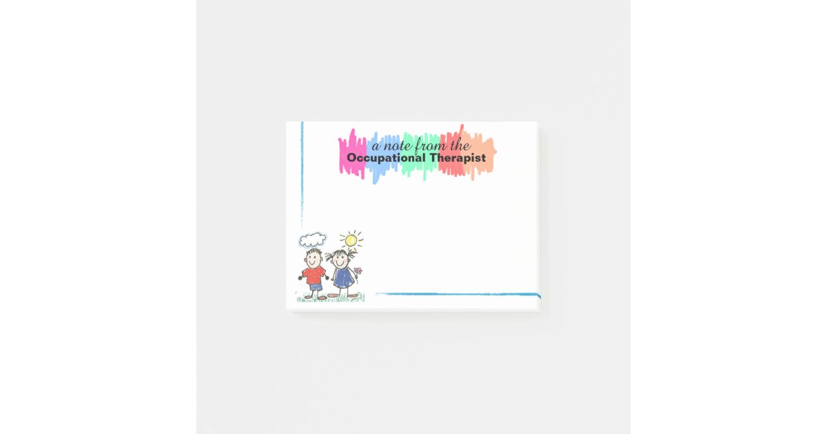 Colorful Occupational Therapist Sticky Notes | Zazzle