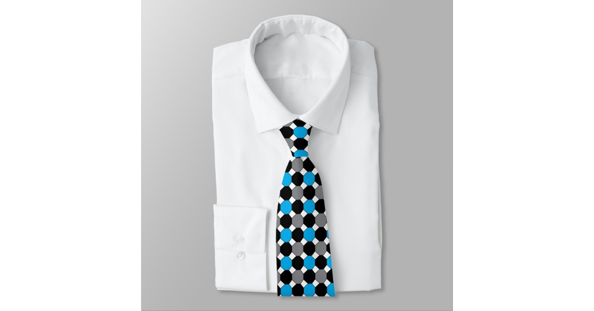 Colorful Octagon Geometric Pattern Neck Tie | Zazzle