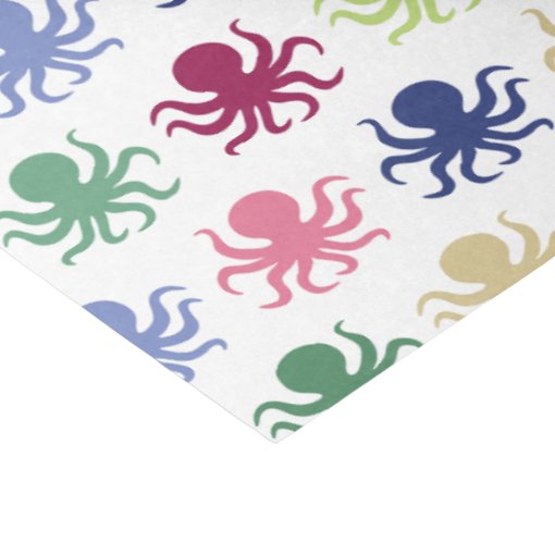 Colorful octopus pattern tissue paper | Zazzle