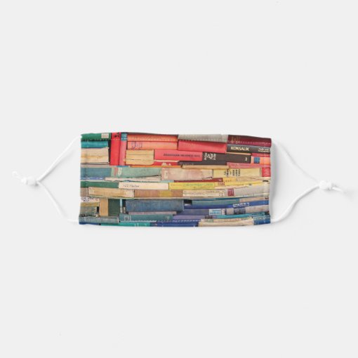 Colorful Old Books Adult Cloth Face Mask | Zazzle
