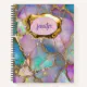 Colorful Opal and Liquid Gold Personalized Notebook | Zazzle