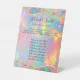 colorful opal Pedestal Sign | Zazzle