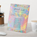 colorful opal Pedestal Sign | Zazzle