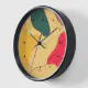 Colorful organic shapes background clock | Zazzle