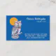 Colorful owl and moon business card | Zazzle