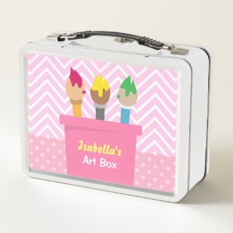 Colorful Paint Brushes Artists Art Box Girls Name | Zazzle
