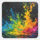 Colorful Paint Splash Square Sticker | Zazzle