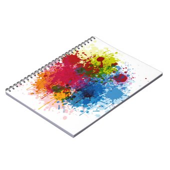 Colorful Paint Splatter Notebook | Zazzle