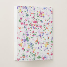 Colorful Paint Splatter Pocket Folders | Zazzle