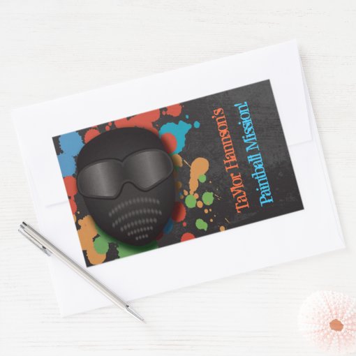 Colorful Paintball Birthday Party Stickers | Zazzle