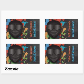 Colorful Paintball Birthday Party Stickers | Zazzle