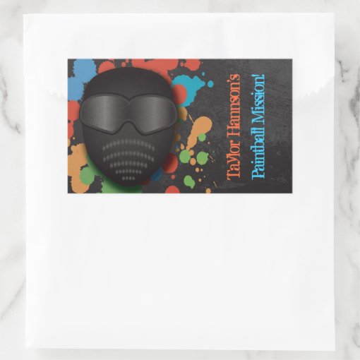 Colorful Paintball Birthday Party Stickers | Zazzle