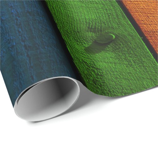Colorful painted wood wrapping paper | Zazzle
