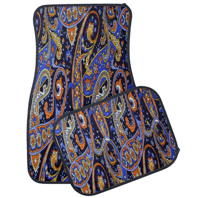 Colorful Paisley Abstract Pattern Car Mats | Zazzle