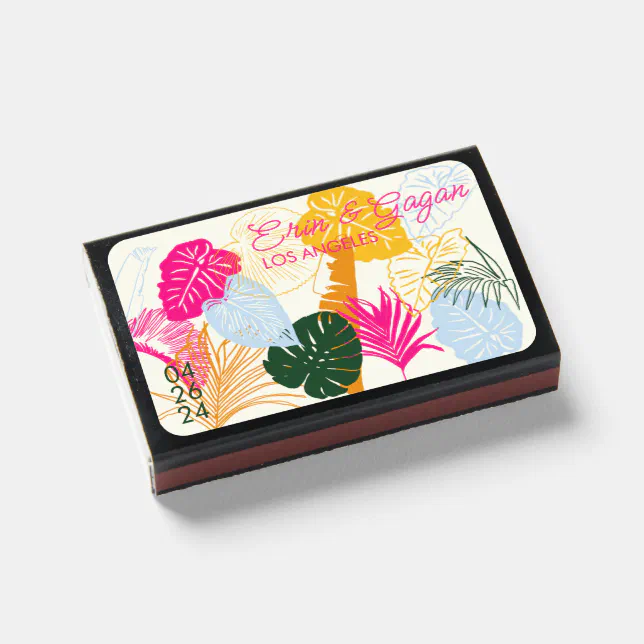 Colorful Palm Trees Matchbox Matchboxes | Zazzle