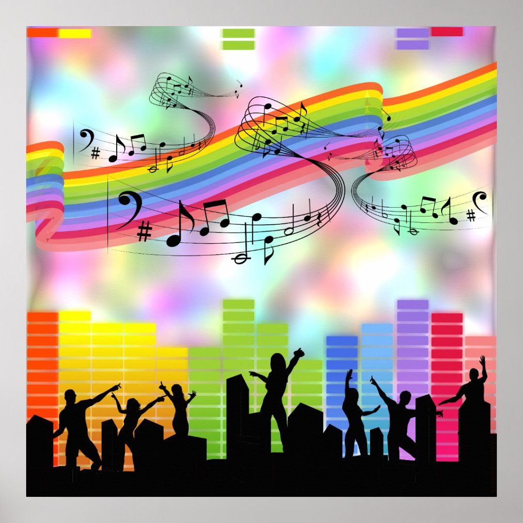 Colorful Party Music Poster | Zazzle